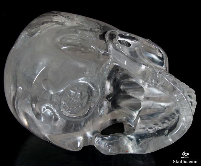 LIFESIZE 6.8" Quartz Rock Crystal Carved Crystal Skull, Super Realistic ...
