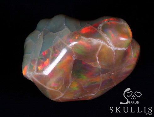 Strong Fire, Flash! Australian Opal Carved Crystal Skull, Gemstone ...