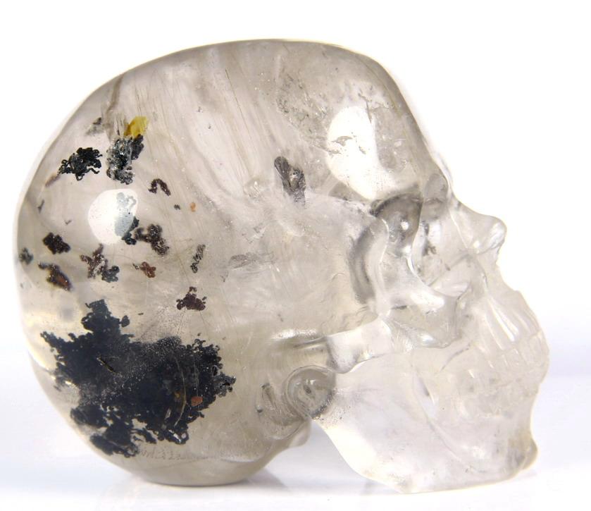 2.4" Phantom Quartz Rock Crystal Carved Crystal Skull, Super Realistic ...
