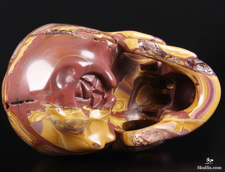LIFESIZED RARE 6.9" Polychrome Jasper Carved Crystal Skull, Supre ...