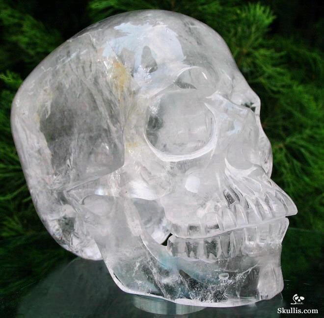 Giant 7.0" Quartz Rock Crystal Carved Crystal Skull, Super Realistic ...