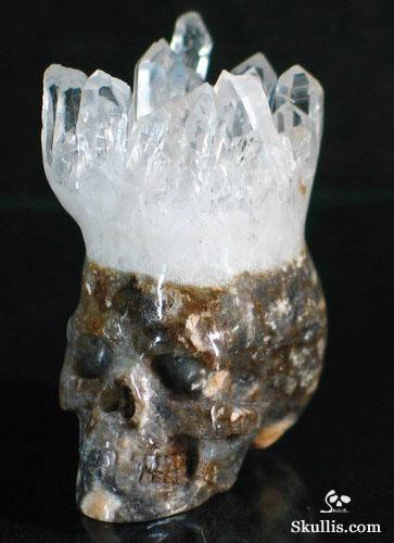 Druse Quartz Rock Crystal Carved Crystal Skull - Skullis Gemstone ...