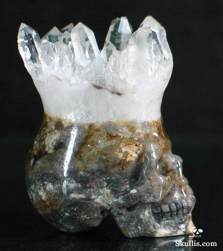 Druse Quartz Rock Crystal Carved Crystal Skull - Skullis Gemstone ...