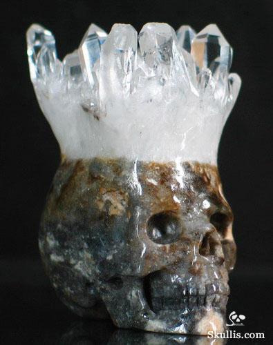 Druse Quartz Rock Crystal Carved Crystal Skull - Skullis Gemstone ...
