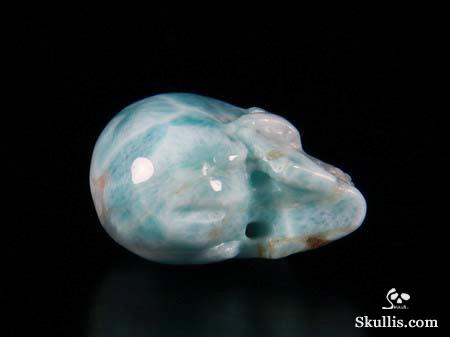 Gemstone, 0.9" Larimar Carved Crystal Skull, Realistic - Skullis ...
