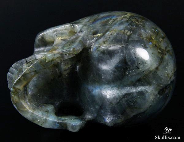 HUGE 5.2" Labradorite Carved Crystal Skull, Singing - Skullis Gemstone ...