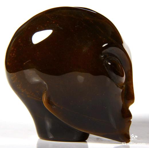 2.0" Gold Tiger Eye Carved Crystal Star Being, Female Alien Skull ...