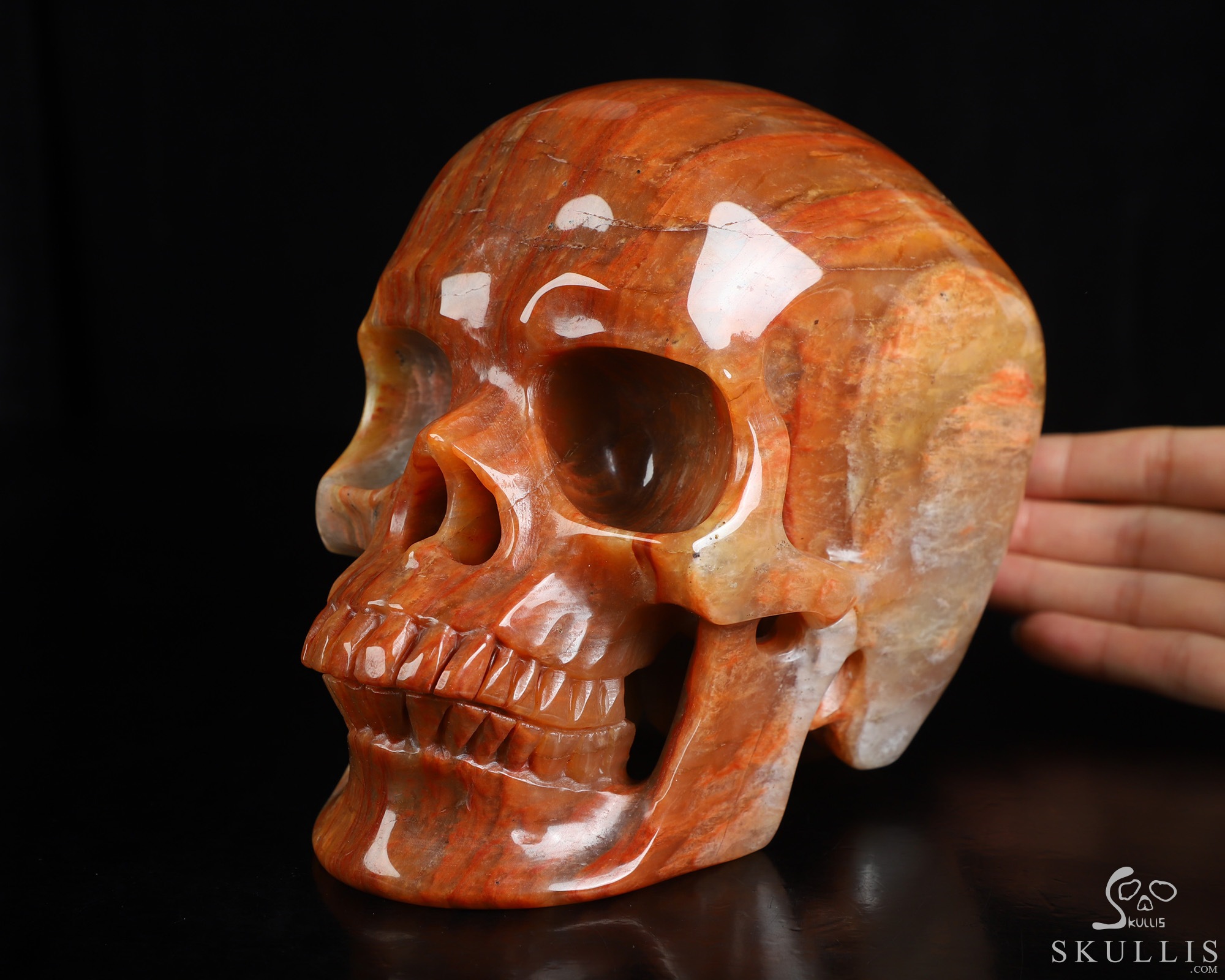 Lifesized 6.9" Phantom stone Hand Carved Crystal Skull, Super Realistic ...