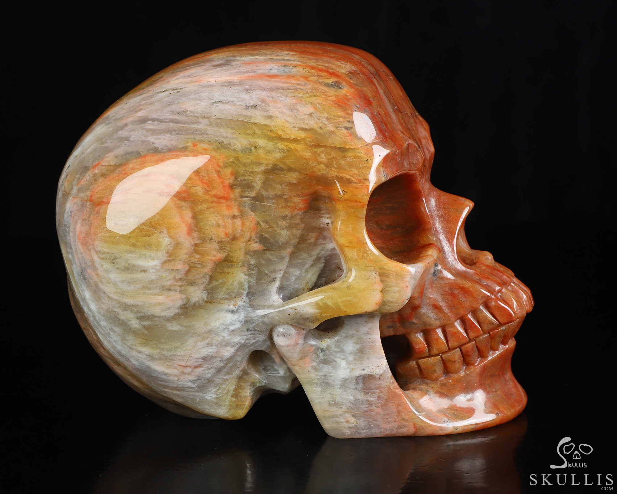 Lifesized 6.9" Phantom stone Hand Carved Crystal Skull, Super Realistic ...
