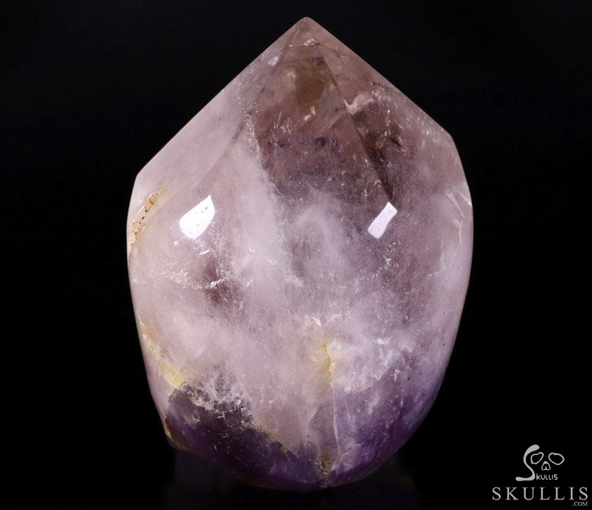 Lifesized 6.5" Amethyst Carved Crystal Skull, Super Realistic, Crystal ...