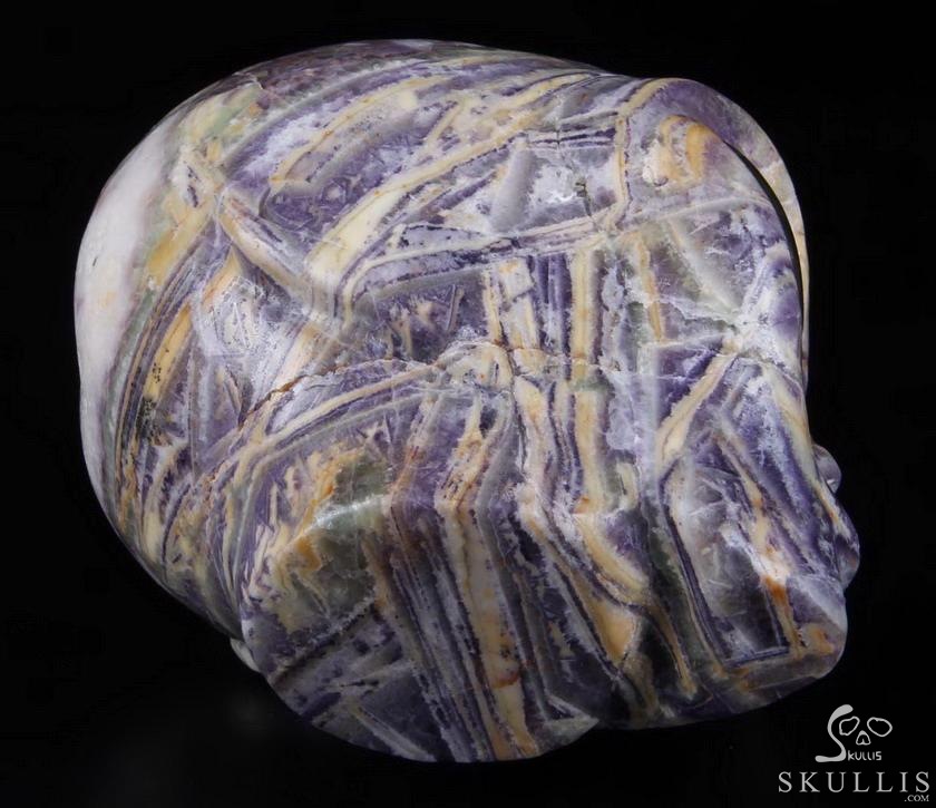 Huge 4.3" Bamboo Leaves Agate Star Being Female Alien Crystal Skull ...