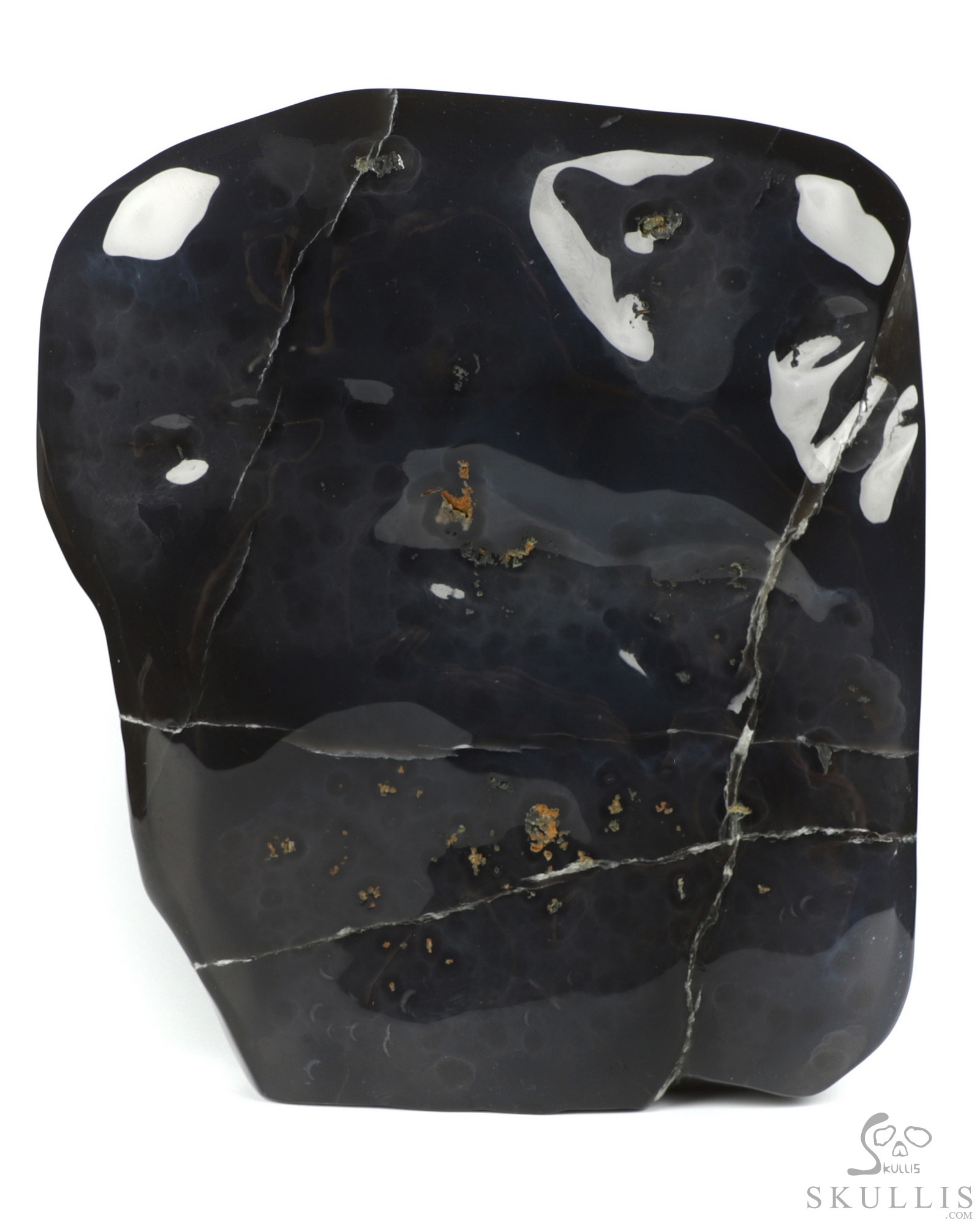 Spearding Energy 7.1" Agate Carved Crystal Skull Sculpture, Crystal ...