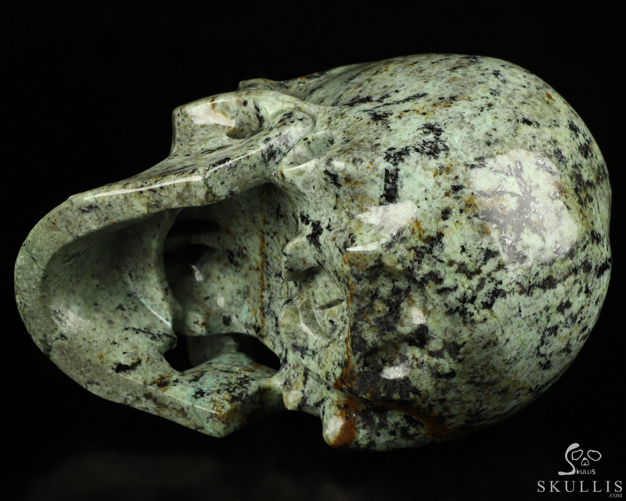 Lifesized 6.9" African Turquoise Carved Crystal Skull,Super Realistic ...
