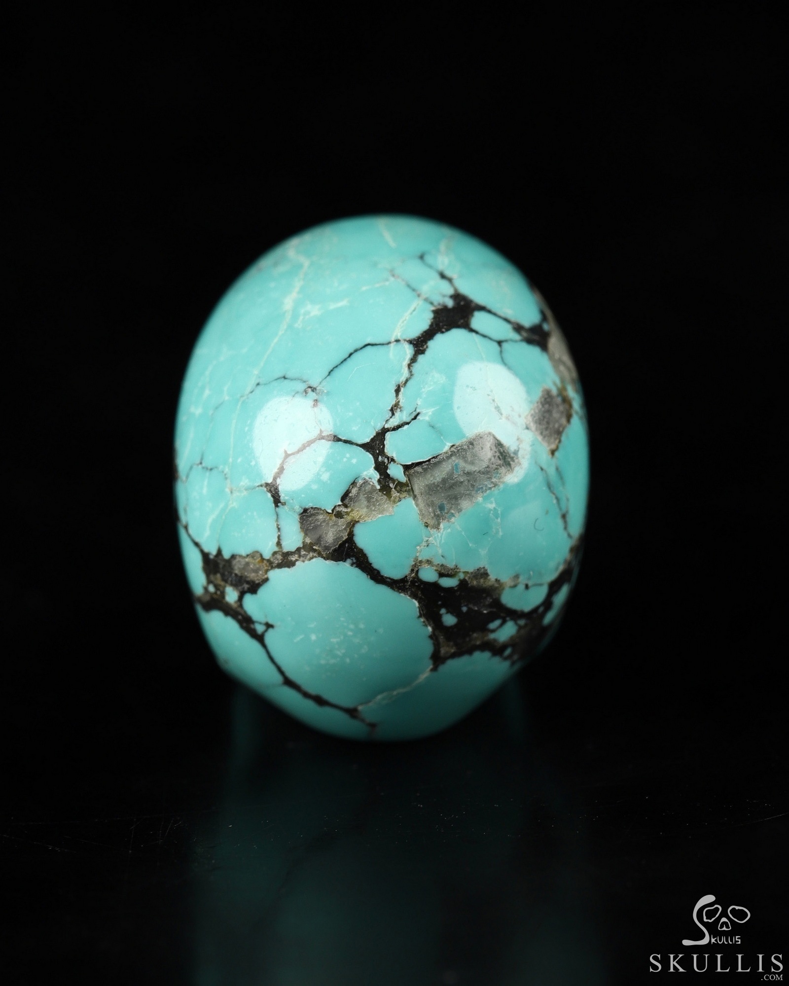 Gemstone 1.0" Turquoise Carved Crystal Skull,Realistic, Crystal Healing ...