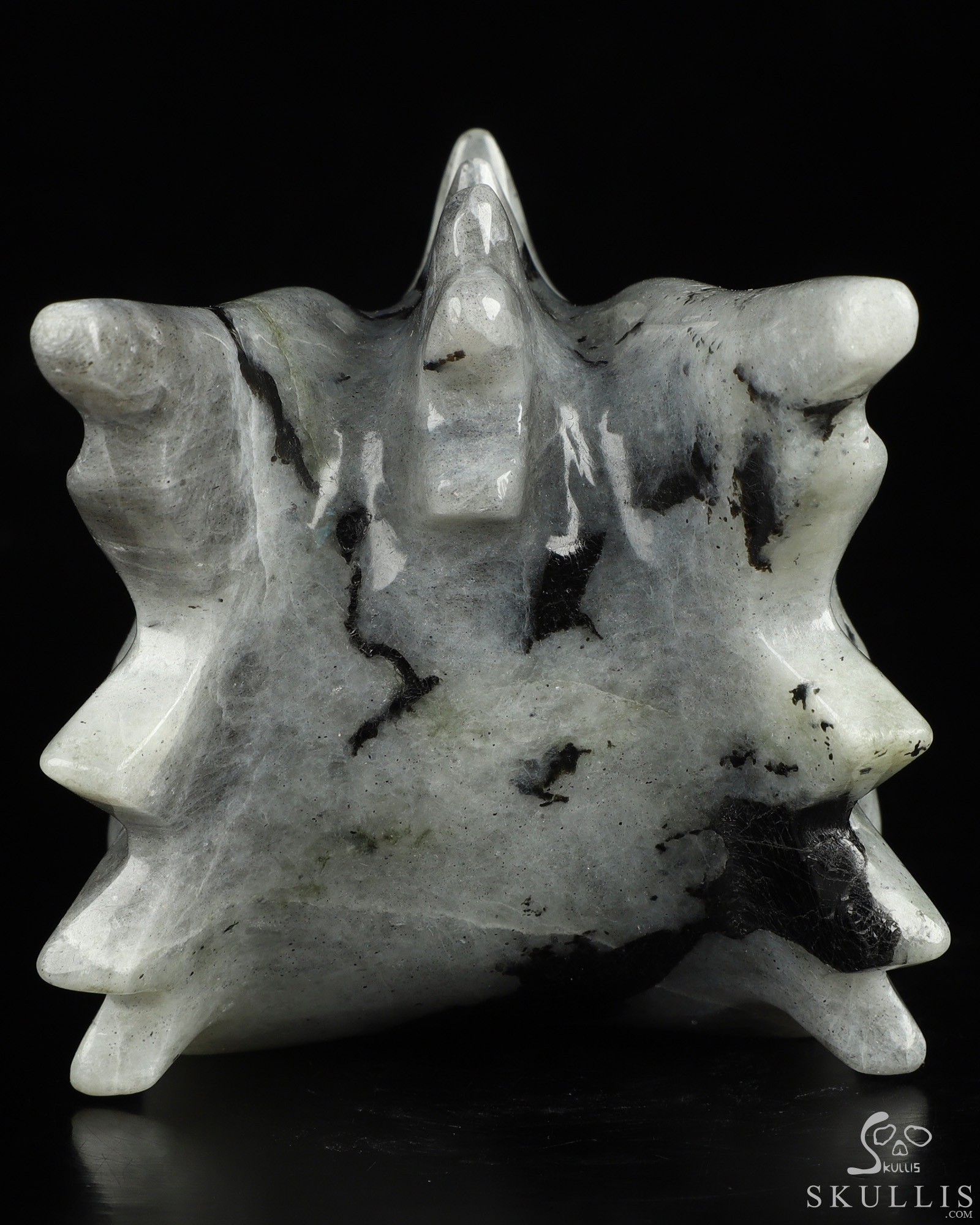 5.9" Labradorite Hand Carved Crystal Dragon Head Skull Sculpture ...