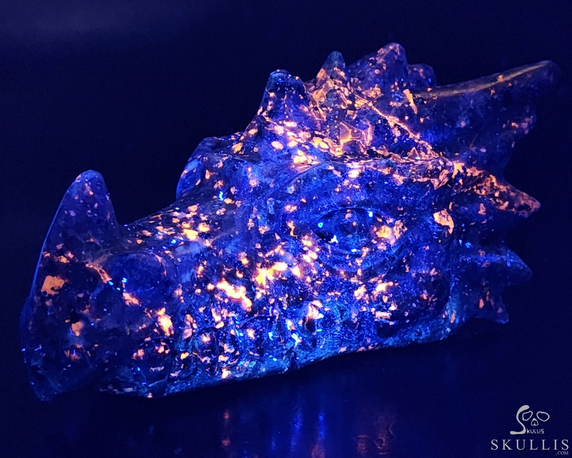 5.9" Yooperlites Hand Carved Crystal Dragon Head Skull Sculpture ...