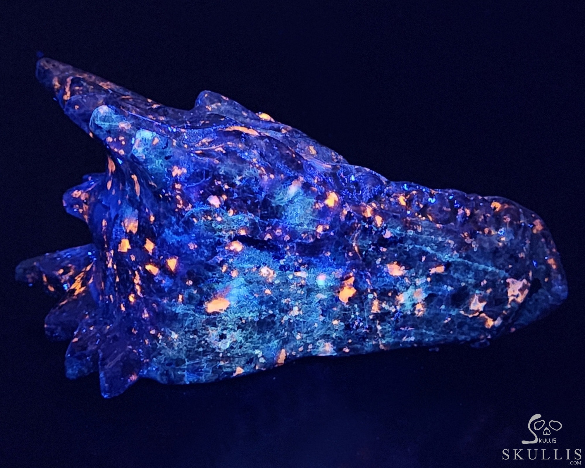 5.9" Yooperlites Hand Carved Crystal Dragon Head Skull Sculpture ...