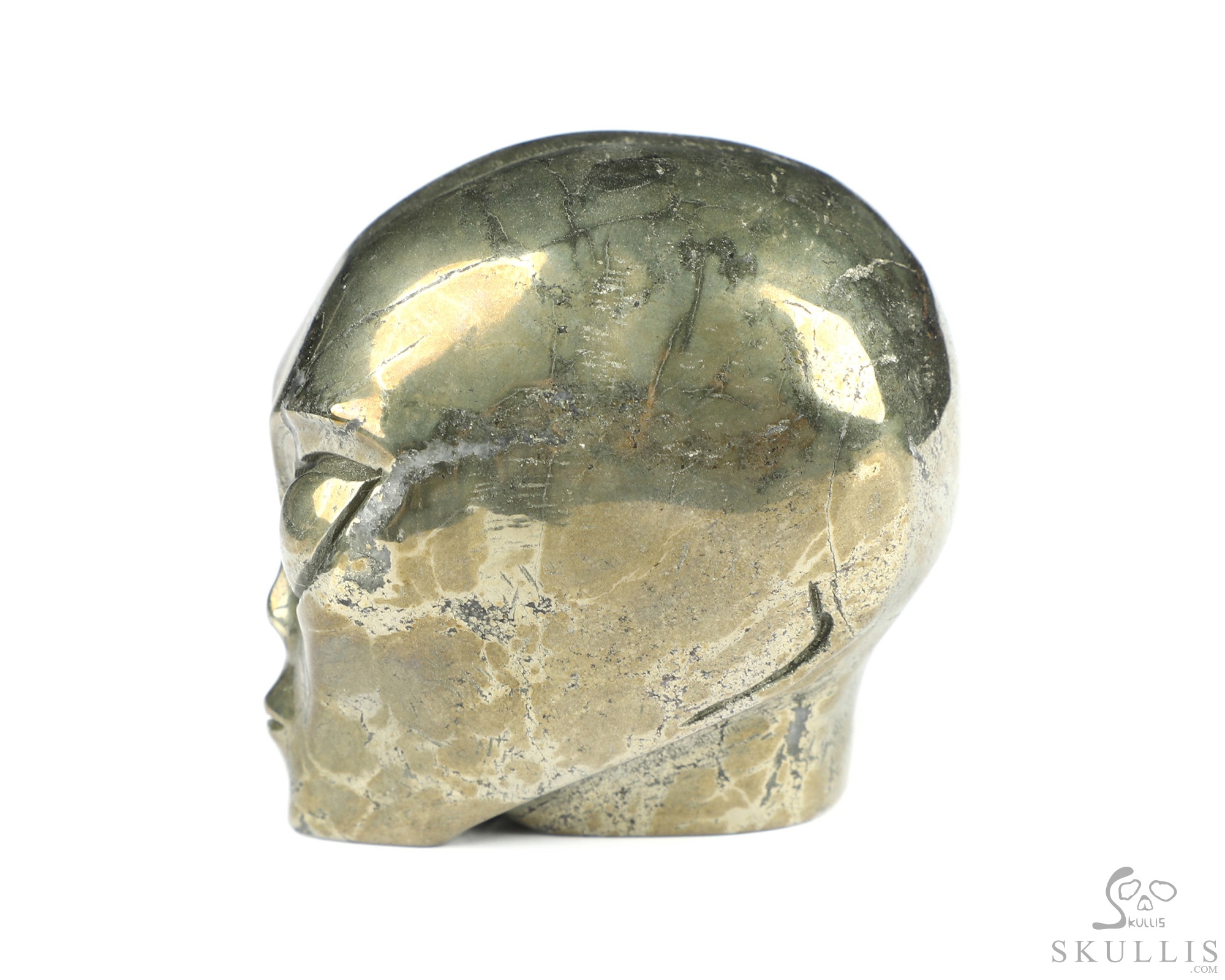 2.0" Pyrite Star Being Female Alien Crystal Skull Companion, Hand ...