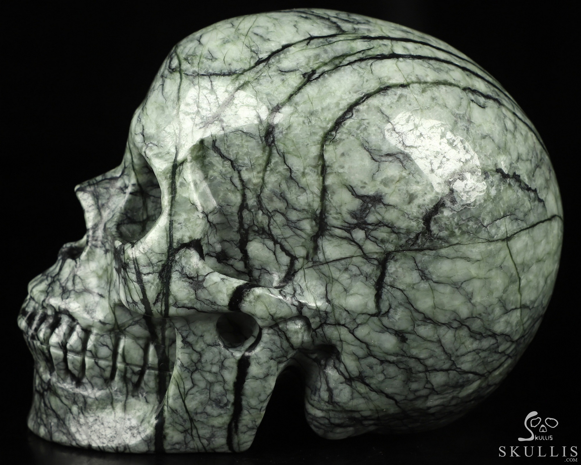 5.0" Chinese Picasso Jasper Hand Carved Crystal Skull, Realistic ...