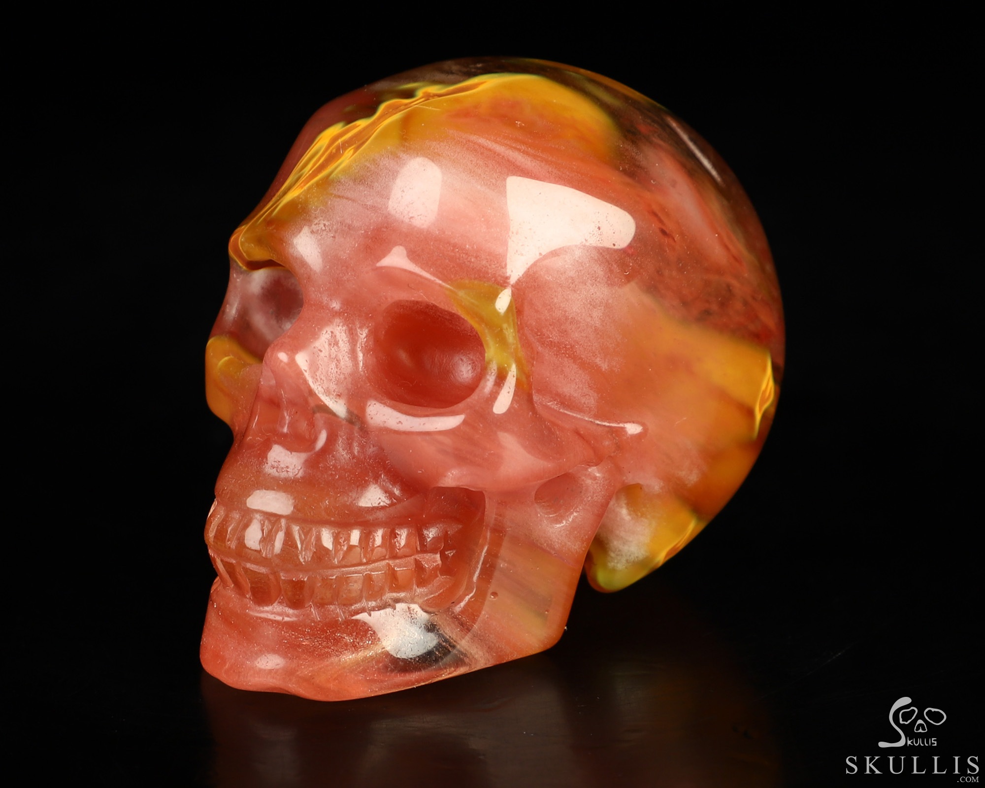 2.0" Smelted Quartz Hand Carved Crystal Skull, Realistic, Crystal ...