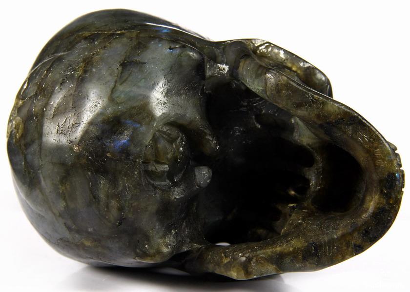 HUGE 5.0" Labradorite Carved Crystal Skull, Super Realistic - Skullis ...