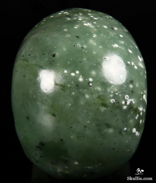 HUGE 5.1" New Jade Carved Crystal Singing Skull - Skullis Gemstone ...