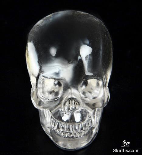 Clear 1.9" Quartz Rock Crystal Carved Crystal Skull, Realistic ...