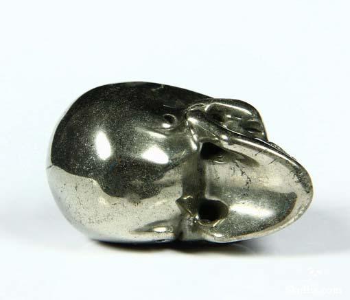 Gem Quality 1.4" Pyrite Carved Crystal Skull, Realistic - Skullis ...
