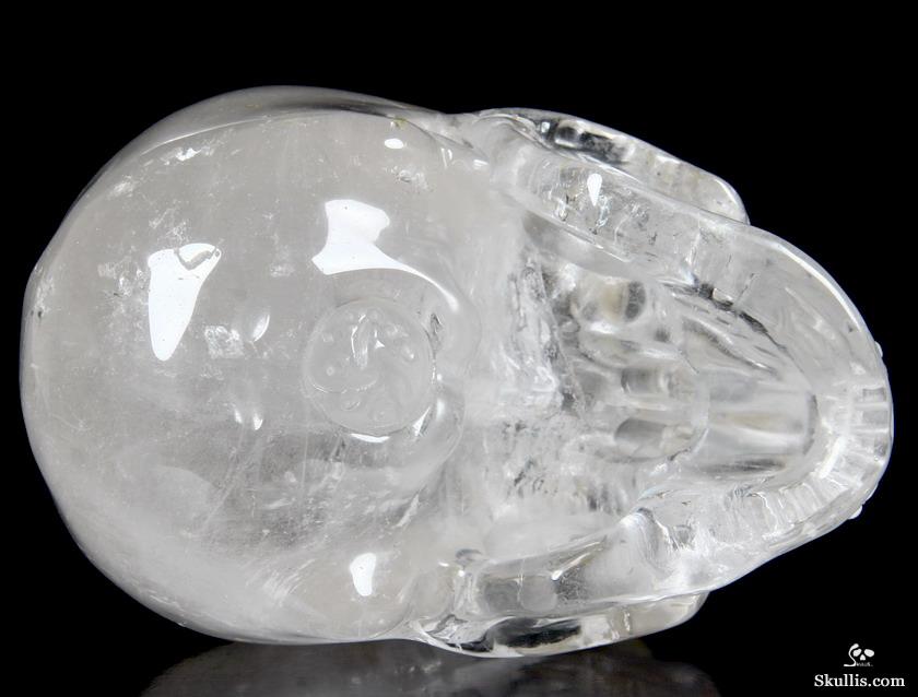 Lifesized 7.2" Quartz Rock Crystal Carved Crystal Skull, Super ...