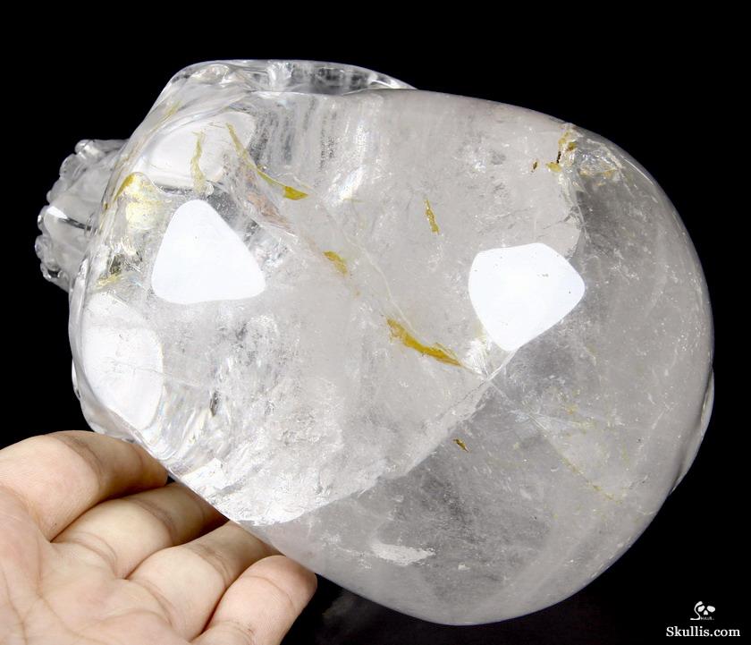 Lifesized 7.2" Quartz Rock Crystal Carved Crystal Skull, Super ...
