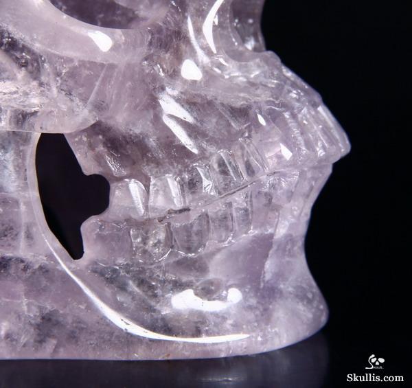 Huge 5.0" Amethyst Carved Crystal Skull, Super Realistic - Skullis ...