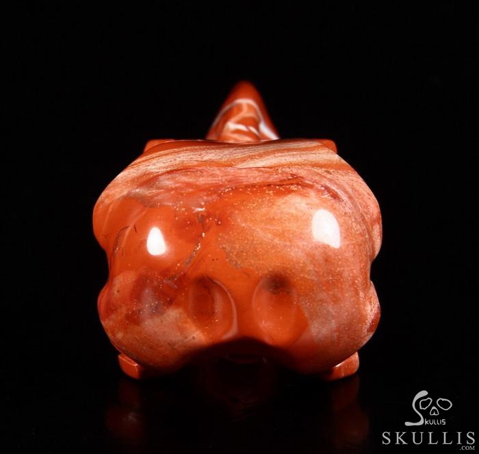 Huge 4.6" Red Jasper Carved Crystal Raven Skull - Skullis Gemstone ...