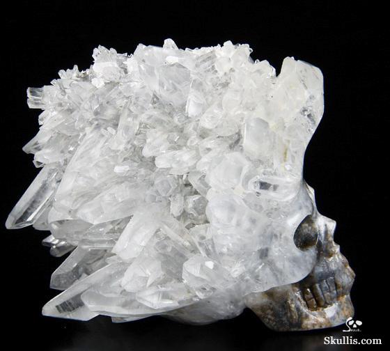 Nice Unique 3.5" Quartz Druse Carved Crystal Skull - Skullis Gemstone ...