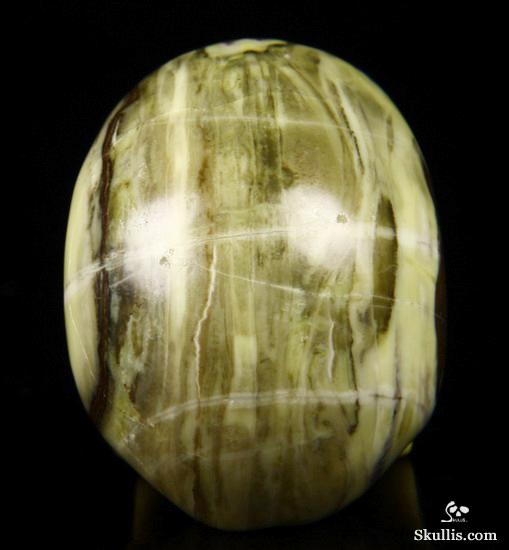 2.4" Butter Jade Carved Crystal Skull, Realistic - Skullis Gemstone ...