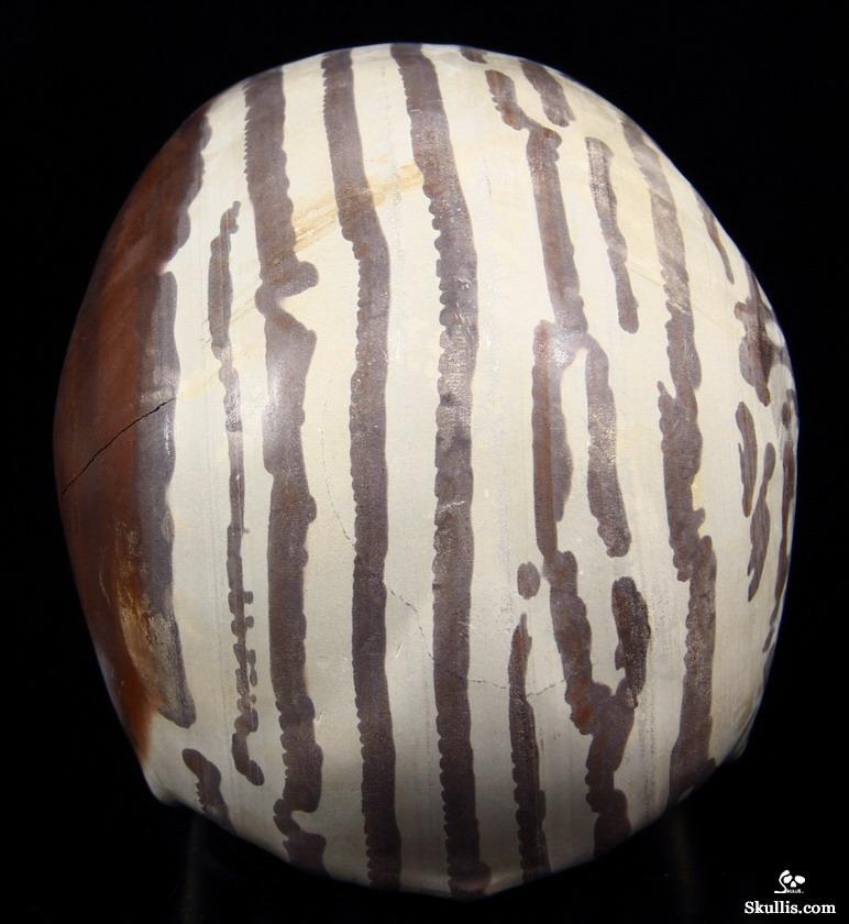 Huge 5.2" Australian Print Stone Carved Crystal Skull, Super Realistic ...