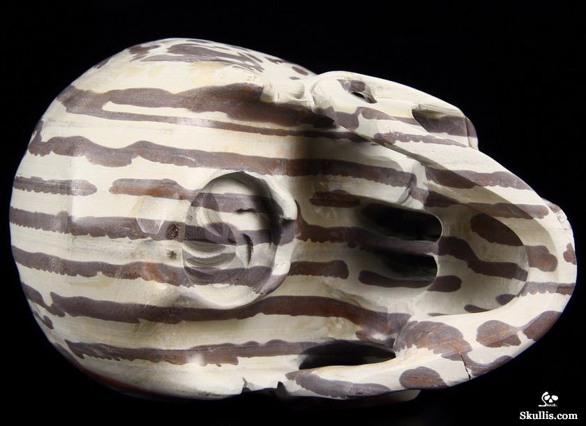 Huge 5.2" Australian Print Stone Carved Crystal Skull, Super Realistic ...