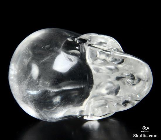 1.9" Quartz Rock Crystal Carved Crystal Skull, Realistic - Skullis ...