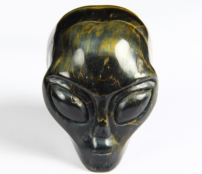 Gemstone 2.1" Blue & Gold Tiger Eye Carved Crystal Star Being, Female ...