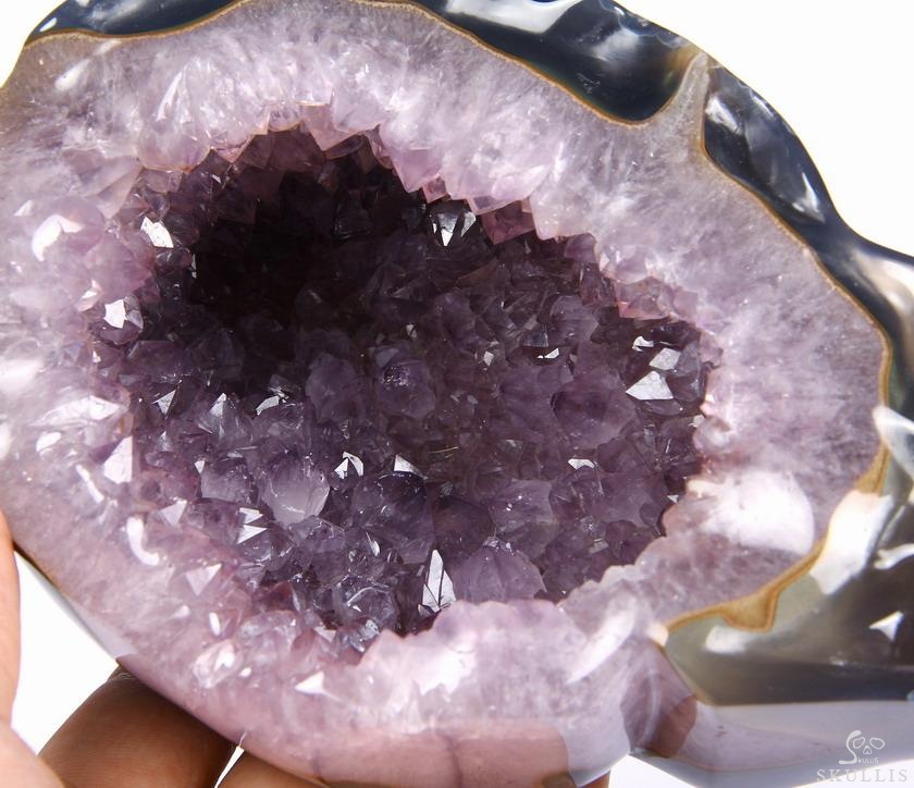 Amazing Huge 6.8" amethyst agate geode Star Being Female Alien Crystal ...