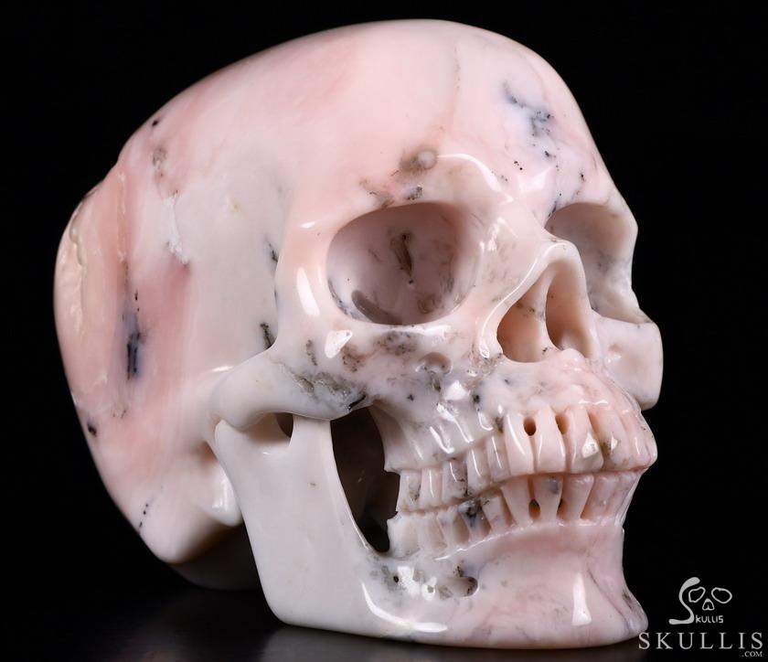 Gemstone Huge 5.7" Pink Opal Carved Crystal Skull, Super Realistic ...