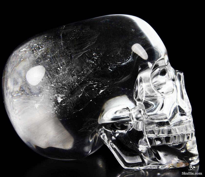 Lifesized 6.1" Quartz Rock Crystal Carved Mitchell-Hedges Crystal Skull ...