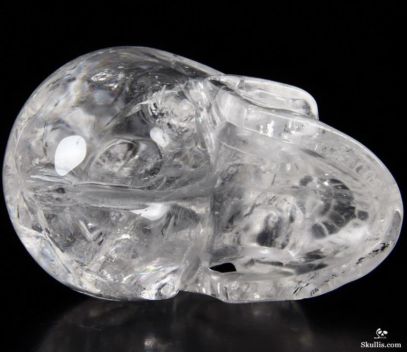 Huge 5.1" Quartz Rock Crystal Carved Crystal Skull, Realistic - Skullis ...