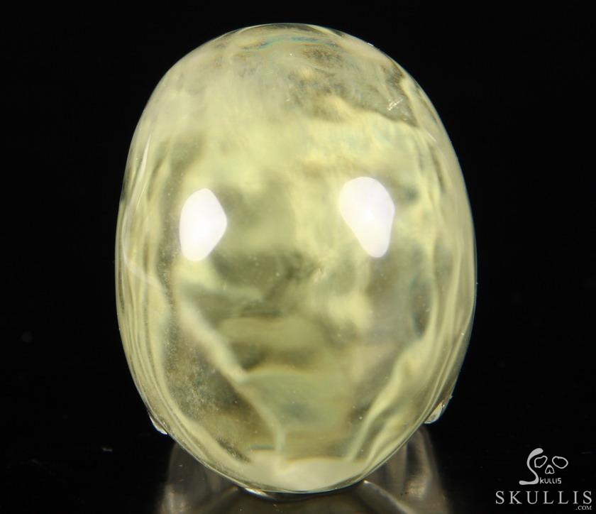 1.9" Citrine Carved Crystal Skull, Realistic - Skullis Gemstone ...