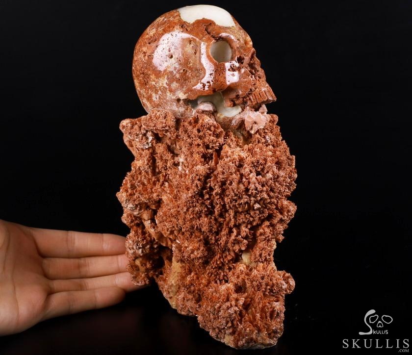 7.6" Stalactite Hand Carved Crystal Skull Fine Art Sculpture, Crystal ...