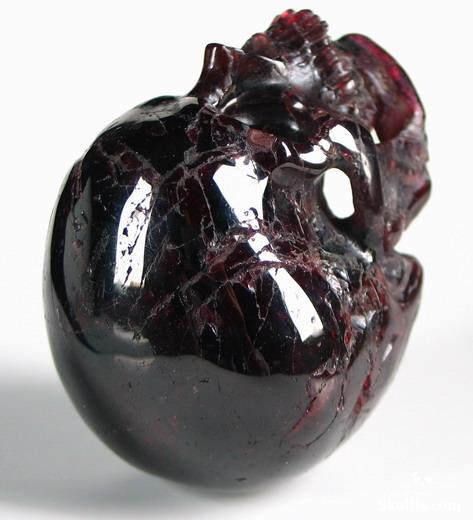 Biggest stunning 3.1" garnet Carved Crystal Skull, Super Realistic ...