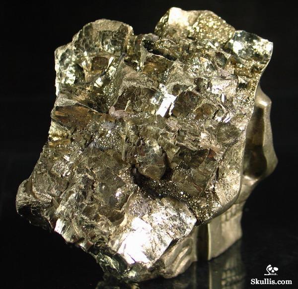 Stunning 3.9" Pyrite Carved Crystal Alien Skull - Skullis Gemstone ...