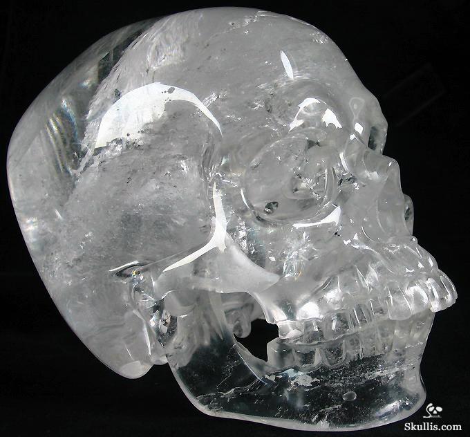 Lifesized Clear Quartz Rock Crystal Carved Crystal Skull, Super ...