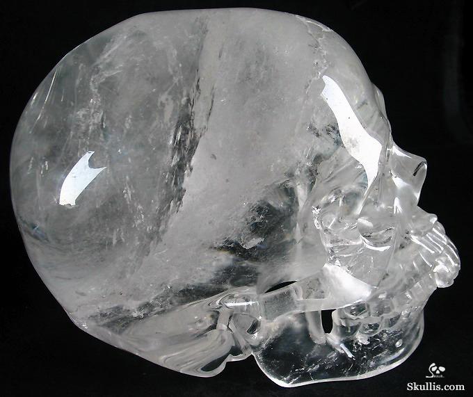 Lifesized Clear Quartz Rock Crystal Carved Crystal Skull, Super ...