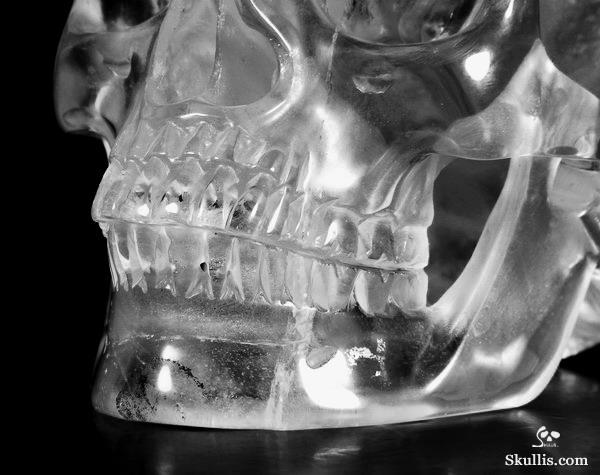 Huge 4.9" Quartz Rock Crystal Carved Crystal Skull, Super Realistic ...