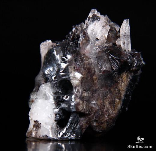 Mineral specimen 2.0" Hematite ROSE Carved Crystal Druse Skull, Super ...